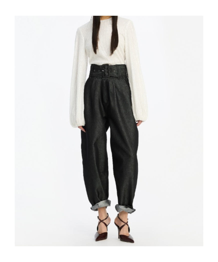 ROTATE BY BIRGER CHRISTENSEN ROTATE Sequin-Embellished Crewneck Top